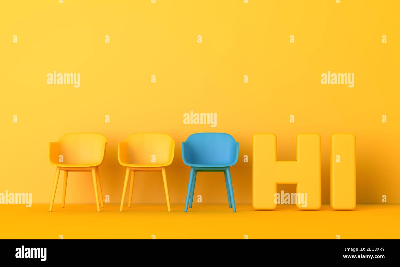 Hello Welcome to the team. New job. 3D Rendering Stock Photo - Alamy