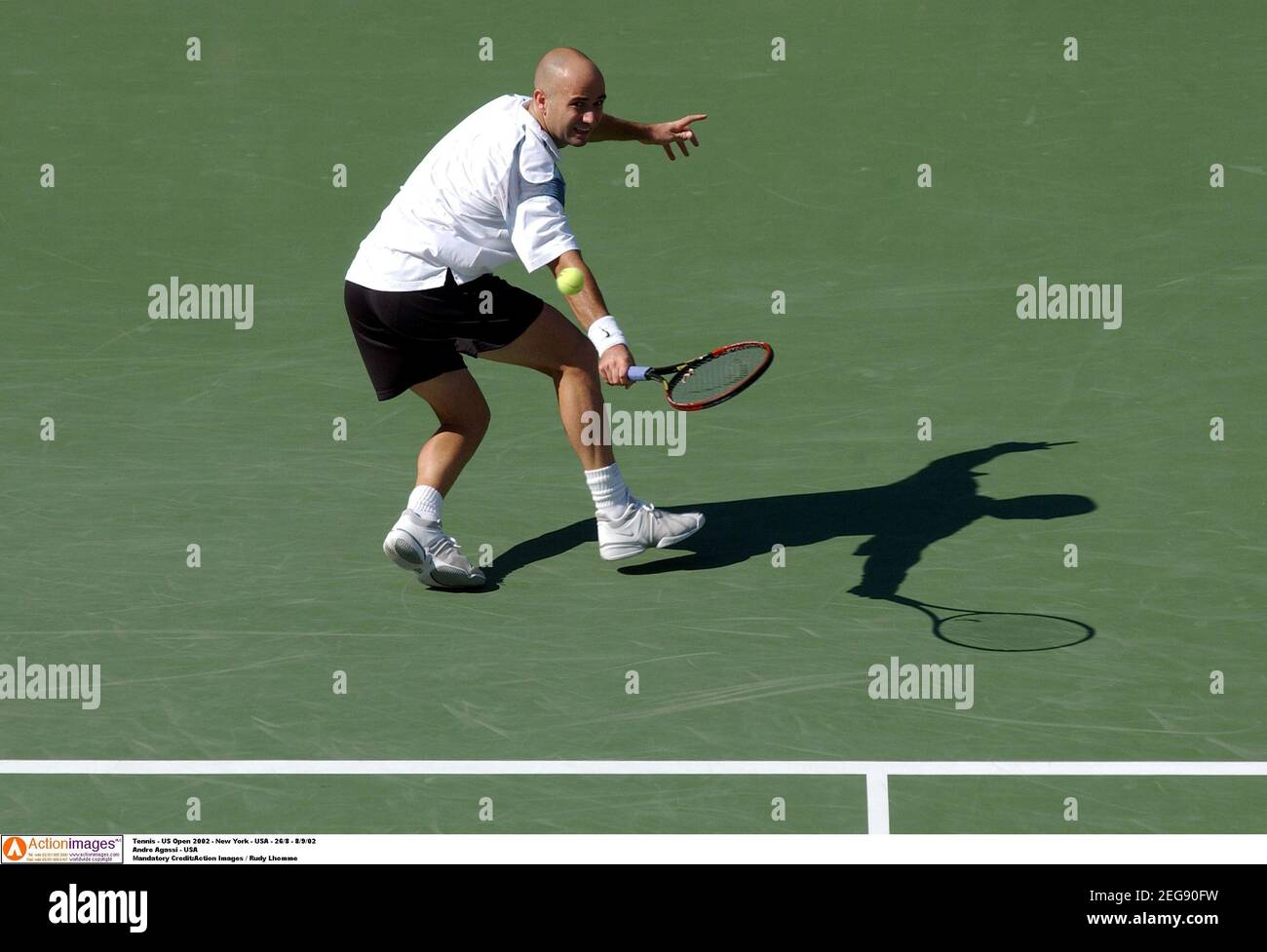 2002 us open agassi hi-res stock photography and images - Alamy