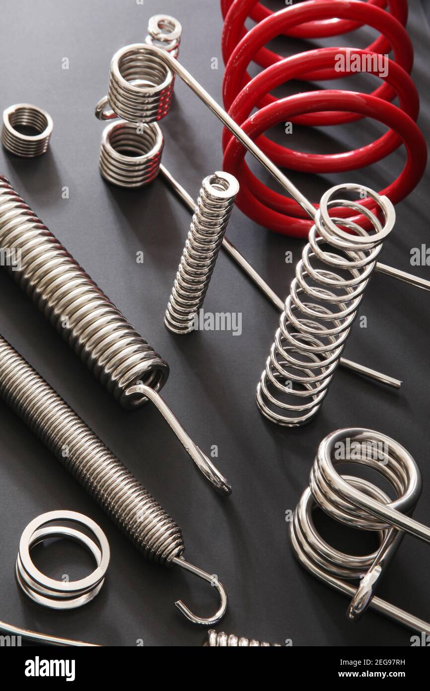 Metal springs in different sizes Stock Photo - Alamy