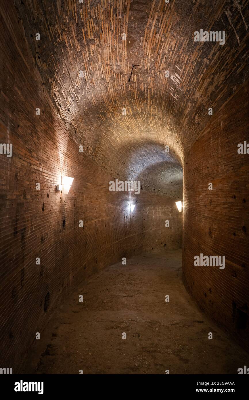 Corridor in Castel Sant Angelo (Castle of the Holy Angel) interior ...