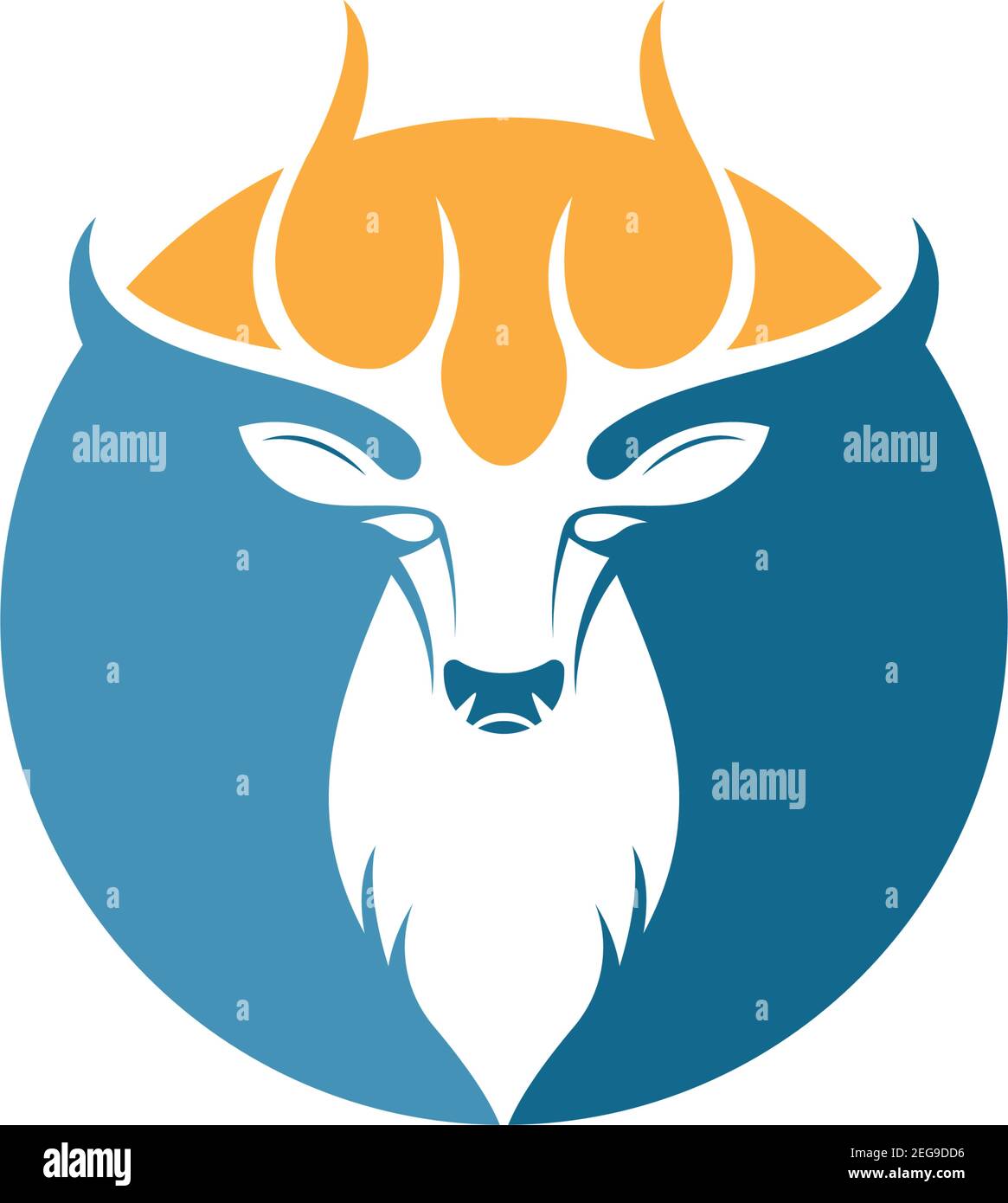 Fallow deer stag antler Stock Vector Images - Alamy