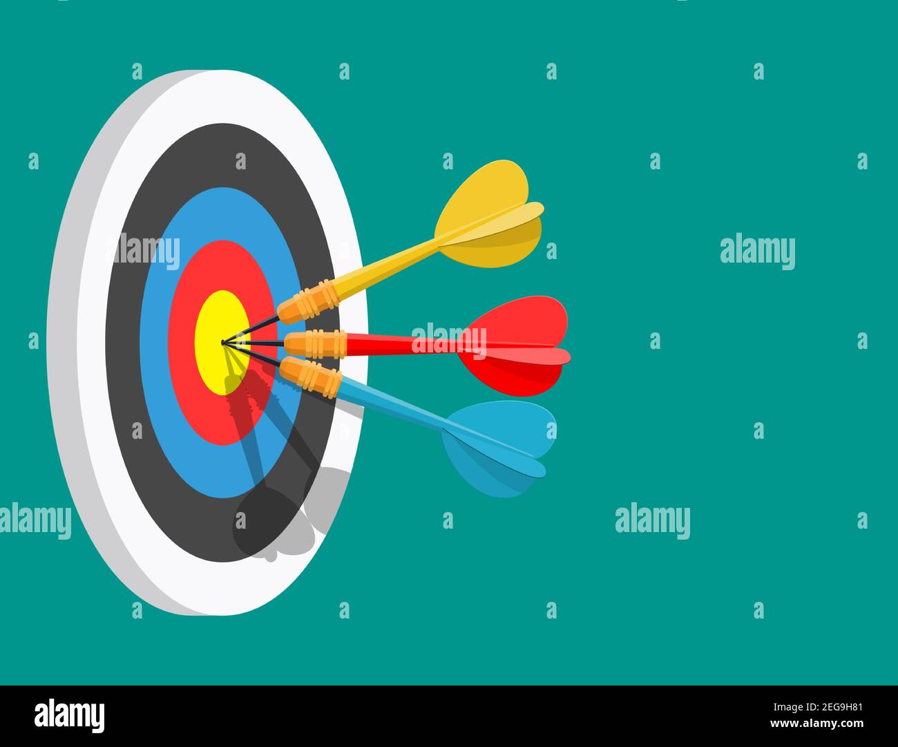 Darts target. Success Business Concept. Creative idea 3d illustration ...