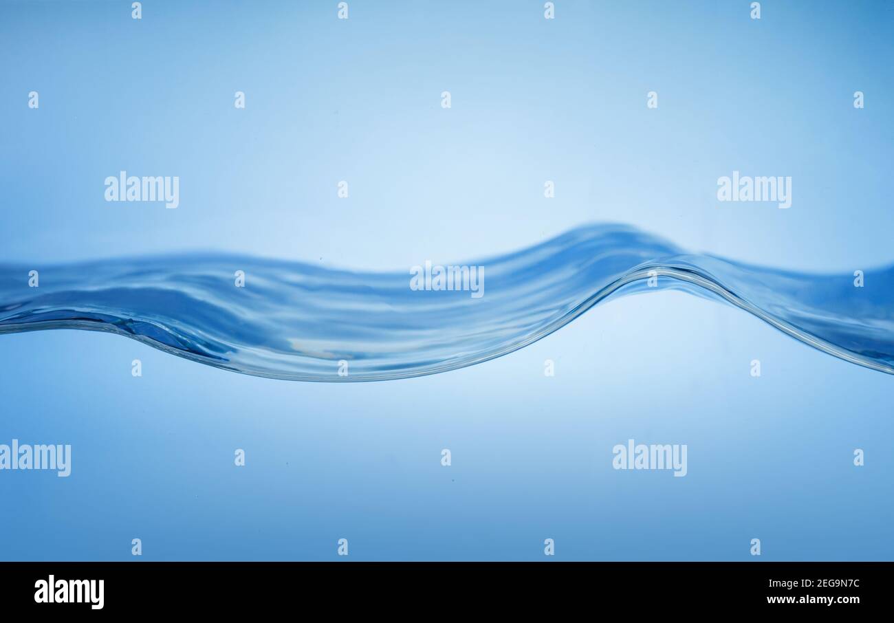 Side view of blue water waves Stock Photo - Alamy