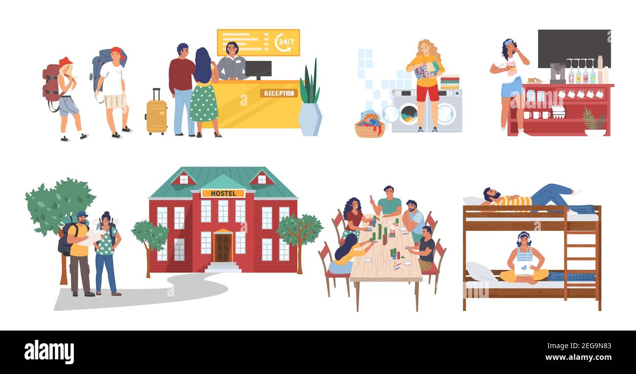 Students hostel Stock Vector Images - Alamy