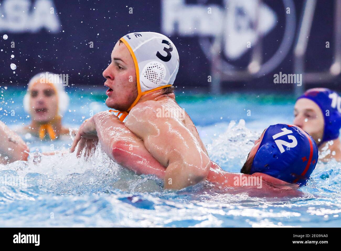 ROTTERDAM, NETHERLANDS - FEBRUARY 18: Miroslav Perkovic of Montenegro ...