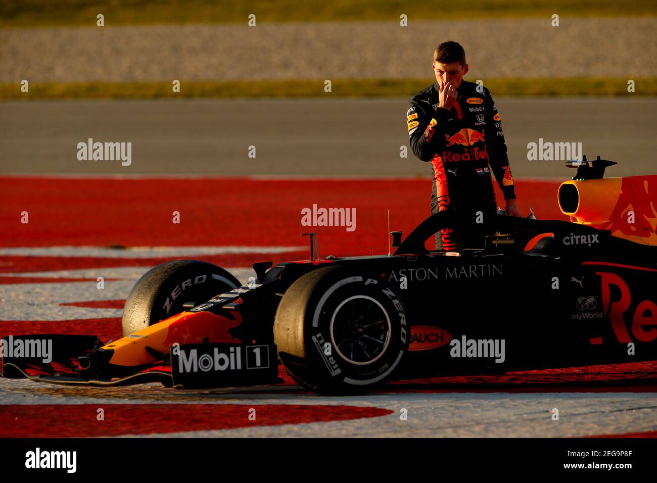 VERSTAPPEN Max (ned), Aston Martin Red Bull Racing Honda RB16, after mechanical failure during ...