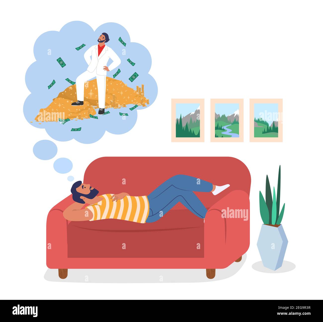 Person Dreaming Cartoon