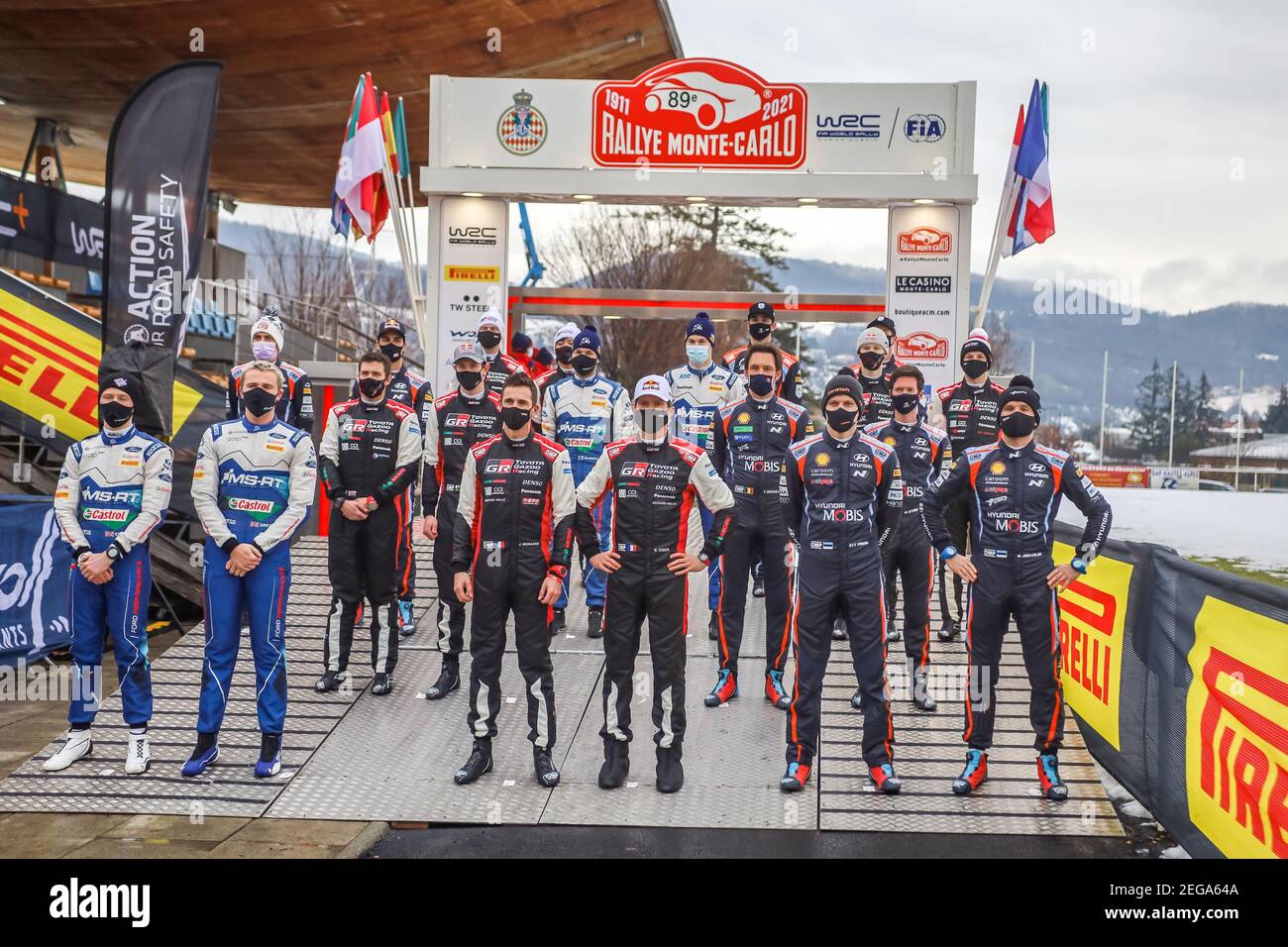 Official WRC Drivers Photo During The 2021 WRC World Rally Car
