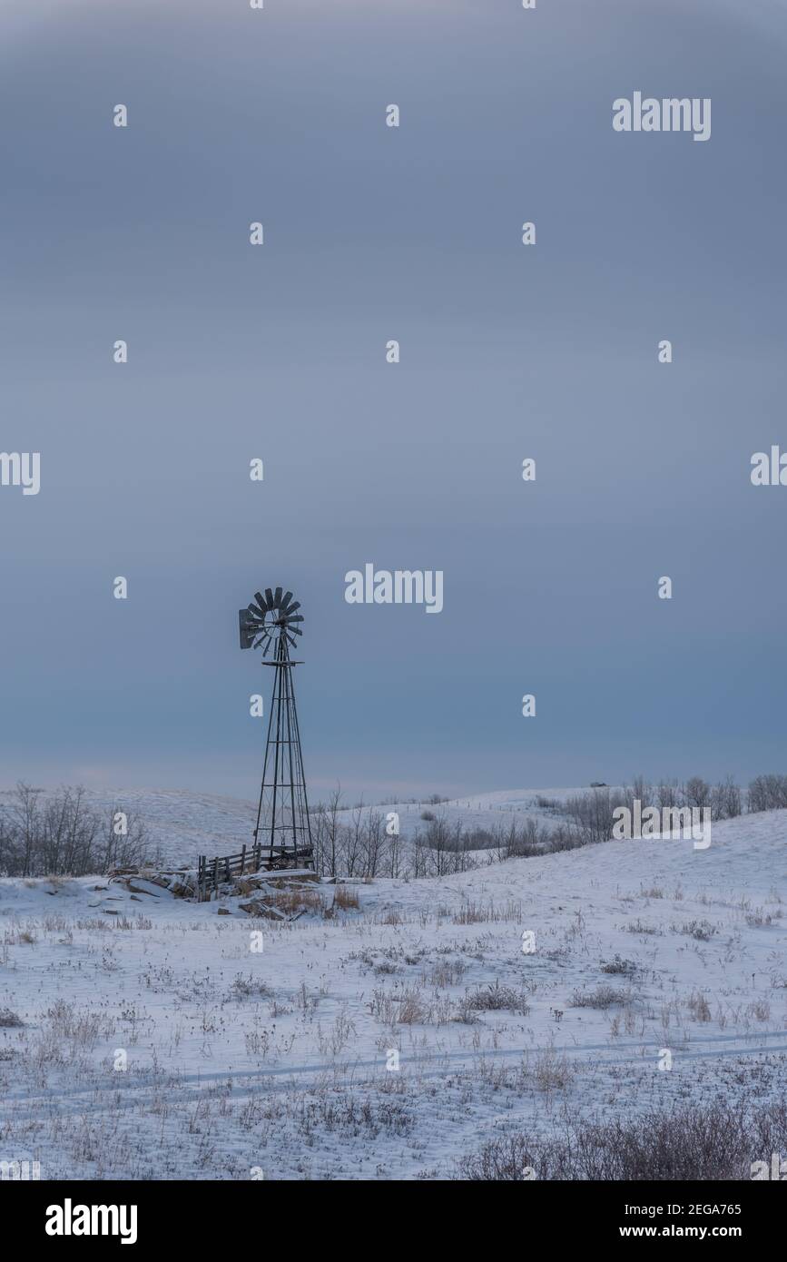 Rural landscape in winter in Alberta Stock Photo - Alamy