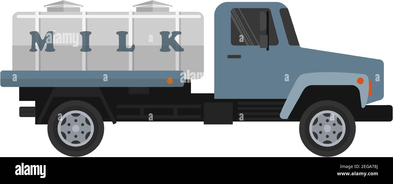Milk truck delivery vector isolated on white background Stock Vector ...