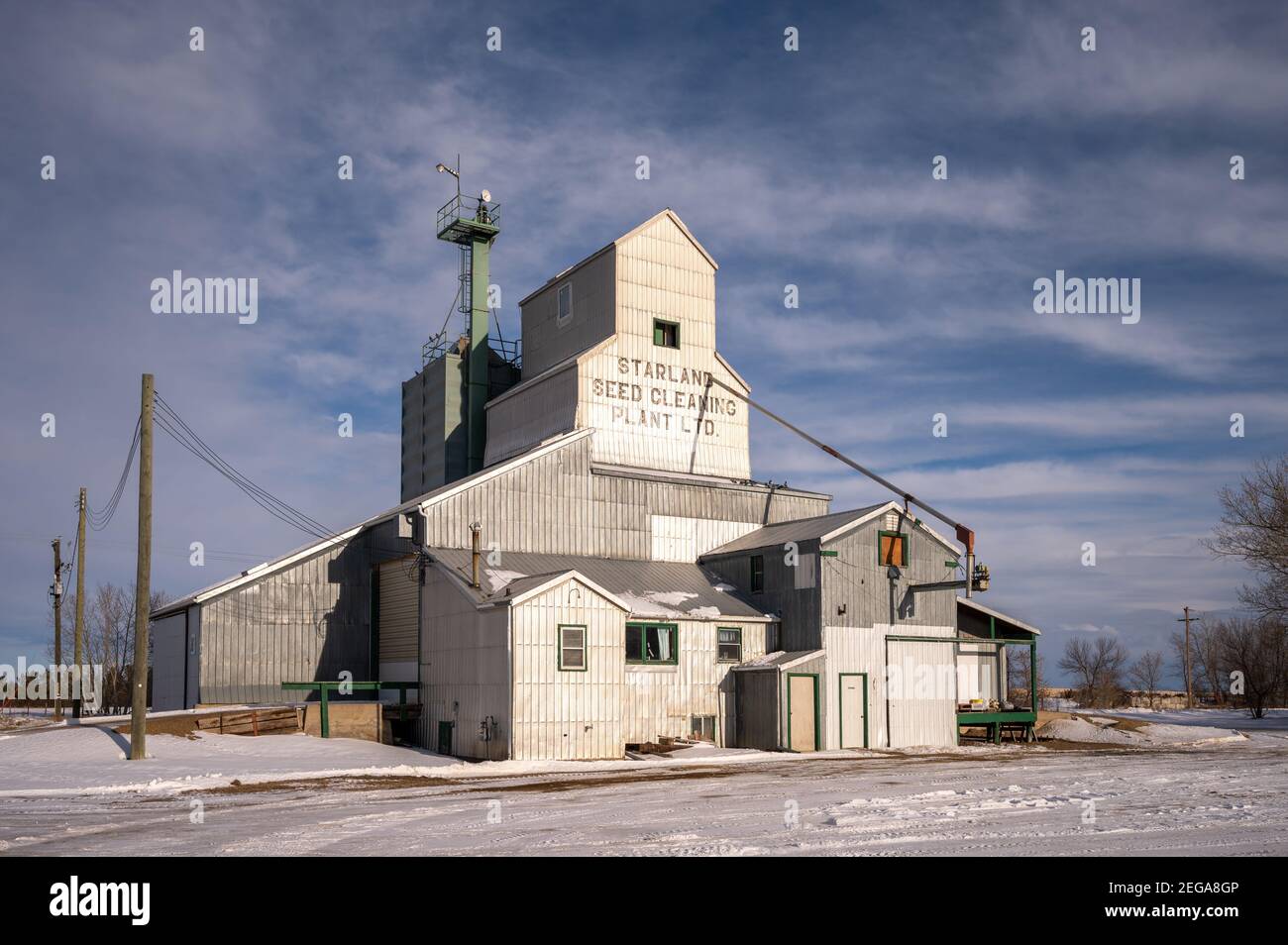 Seed cleaning plant in Delia, Alberta Stock Photo - Alamy