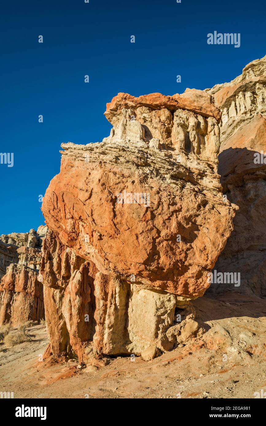 Fluted cliffs at Red Rock Canyon State Park, Mojave Desert, California ...