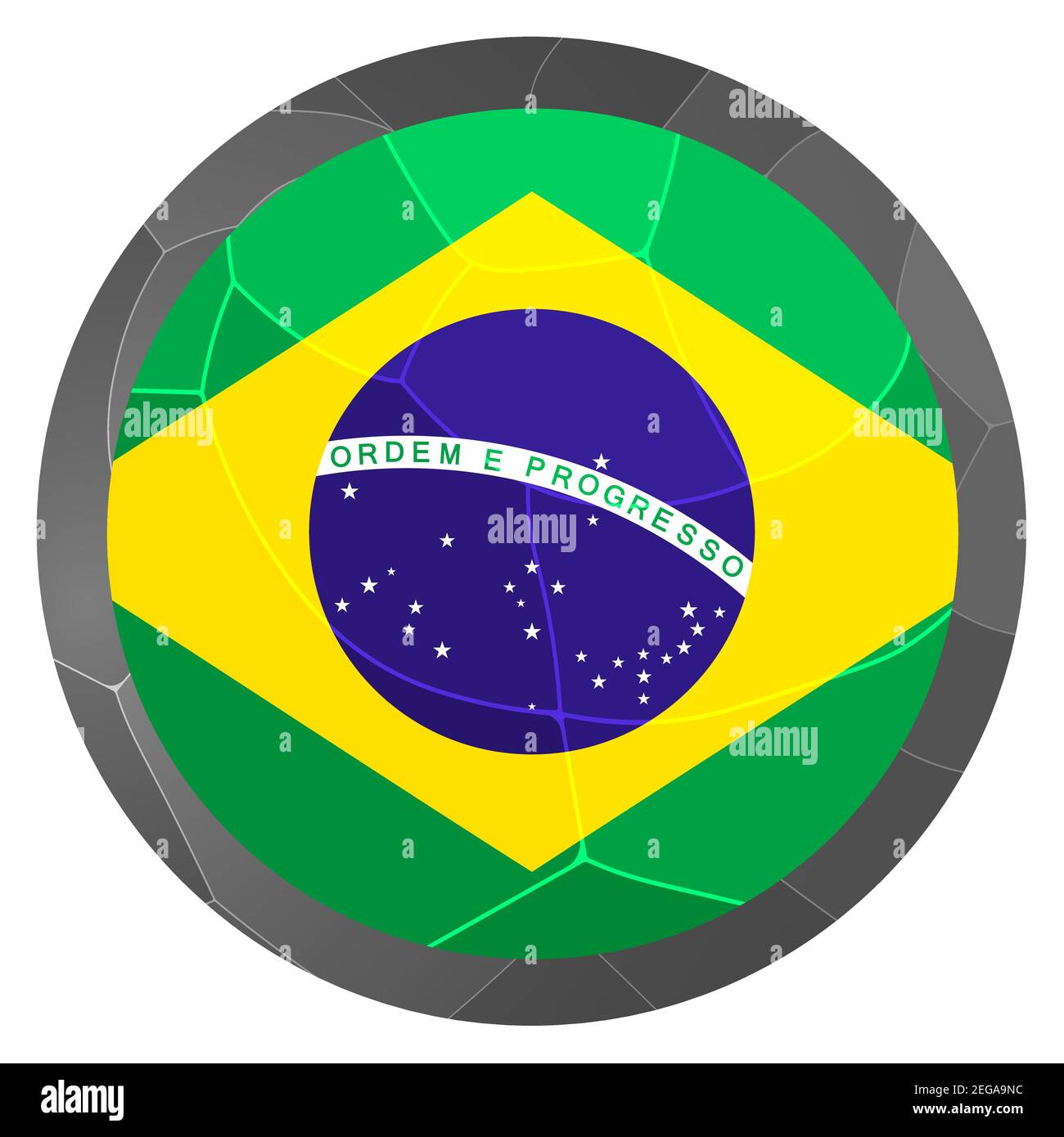 Flag brazil round glossy icon hi-res stock photography and images - Alamy