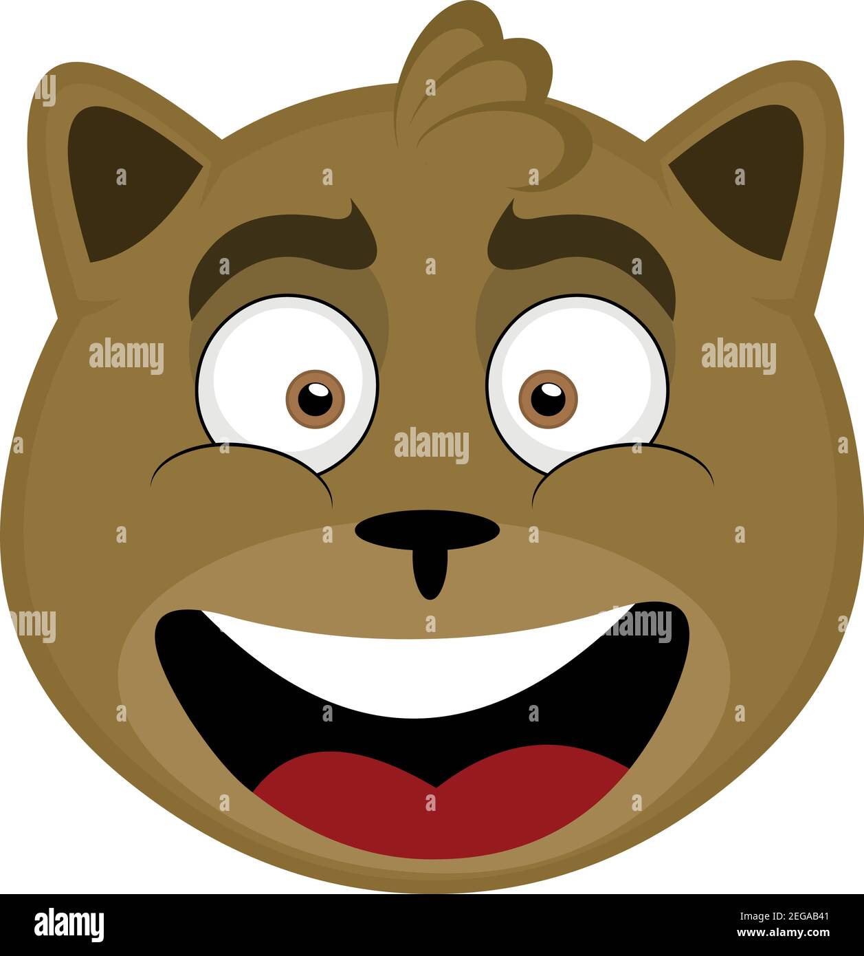 Big cats cartoon head Stock Vector Images - Alamy