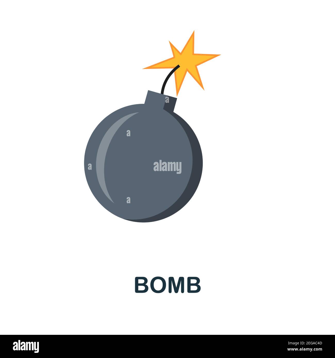 Bomb flat icon. Color simple element from weapon collection. Creative ...