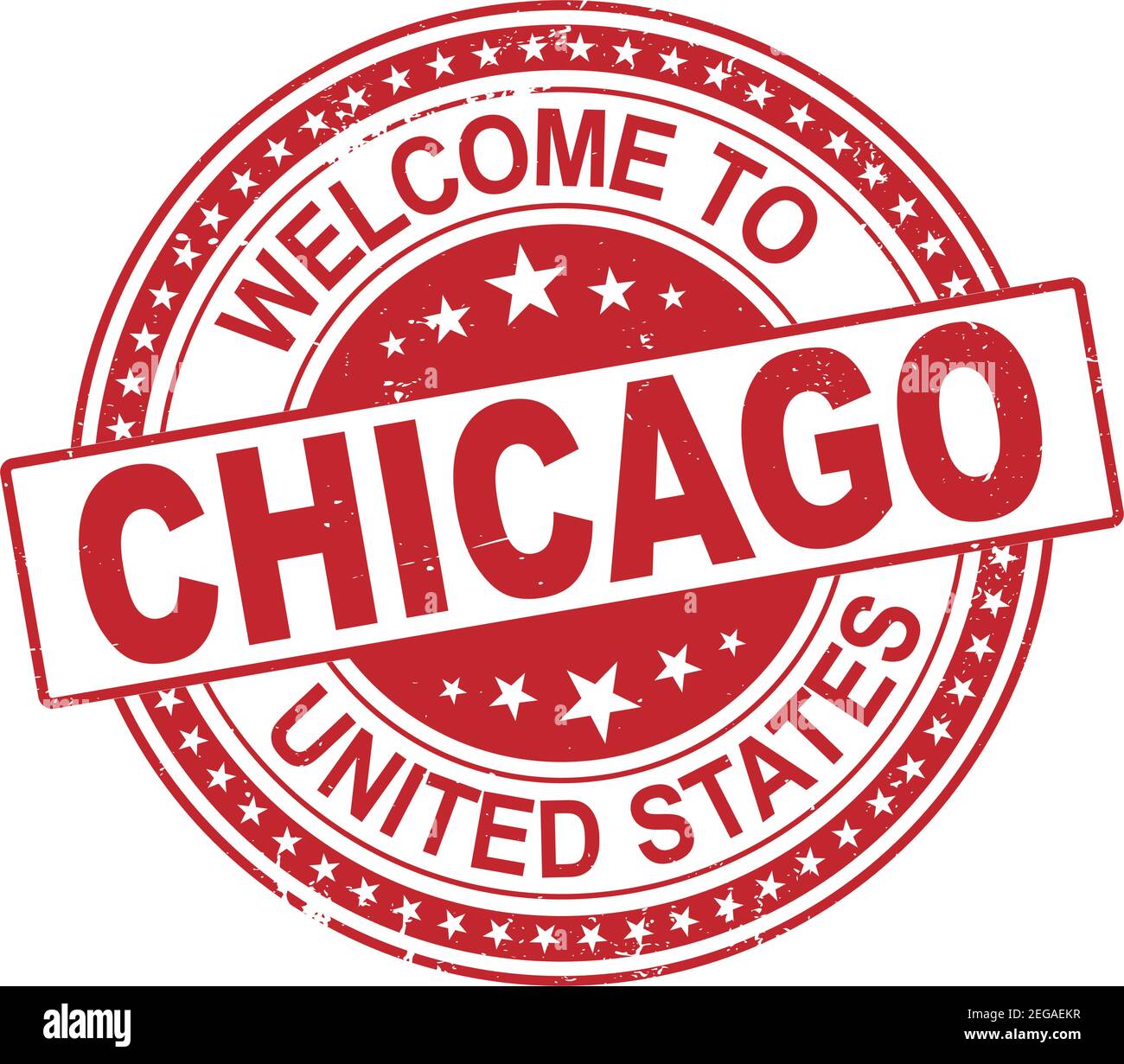 welcome to Chicago red round ribbon stamp Stock Vector Image & Art - Alamy