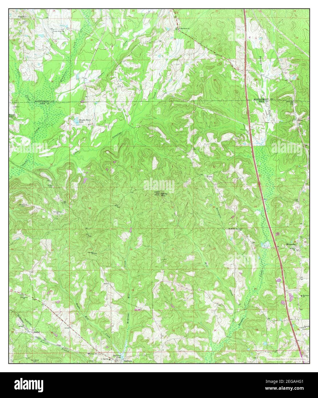 Ansley, Alabama, map 1968, 1:24000, United States of America by ...