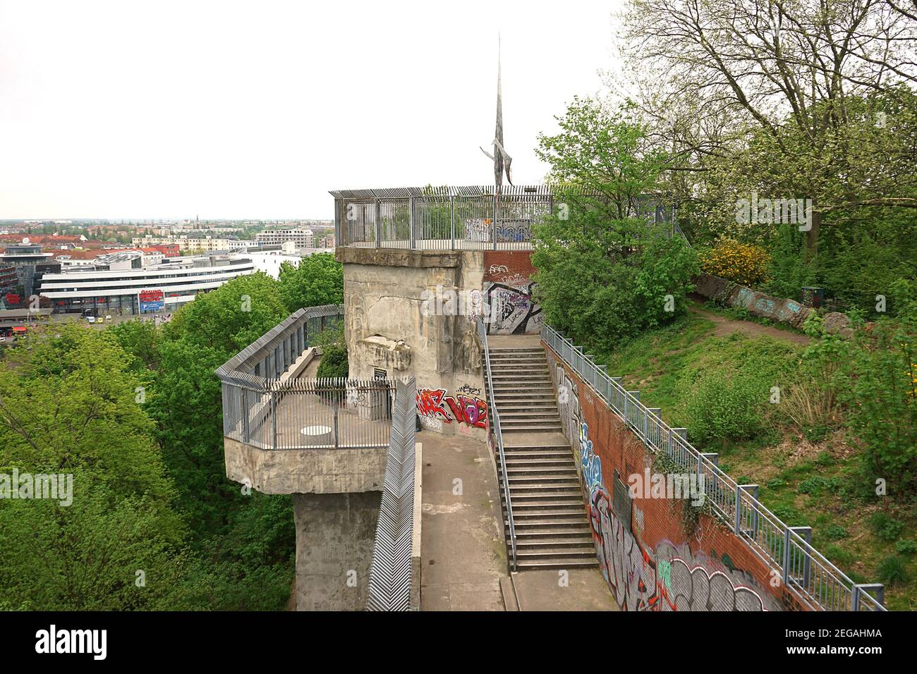 Flak Tower III Humboldthain (Flakturm III Humboldthain) in Berlin Stock ...