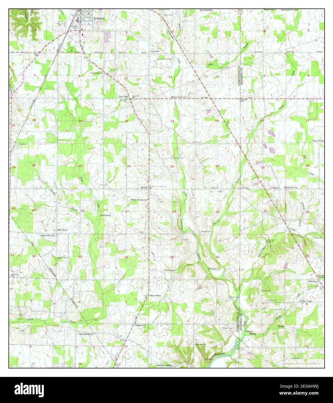 Ardmore, Alabama, map 1958, 1:24000, United States of America by ...