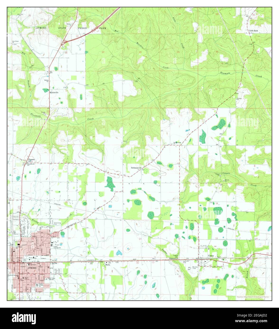 Map of atmore hi-res stock photography and images - Alamy
