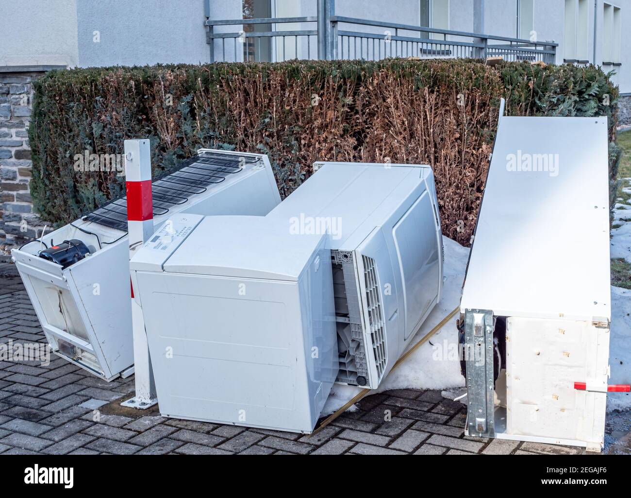 Electronic waste devices for disposal on the roadside Stock Photo - Alamy