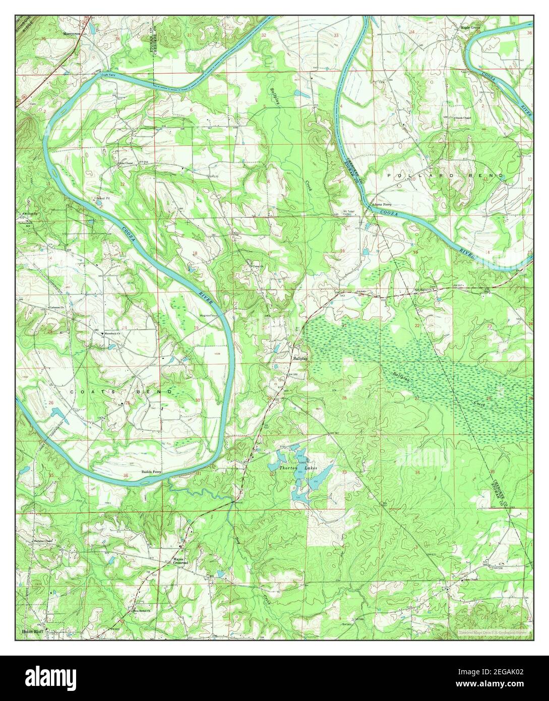 Ballplay, Alabama, map 1967, 1:24000, United States of America by ...