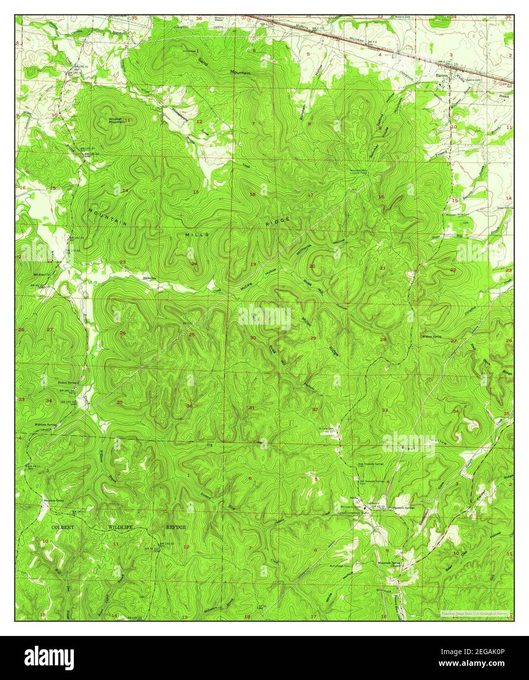 Barton, Alabama, map 1953, 1:24000, United States of America by ...
