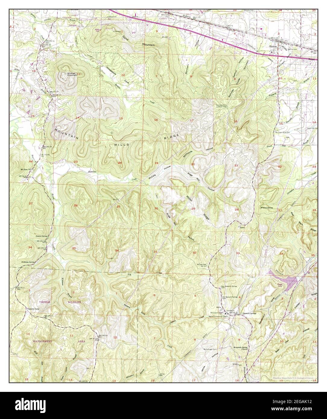 Barton, Alabama, map 1953, 1:24000, United States of America by ...