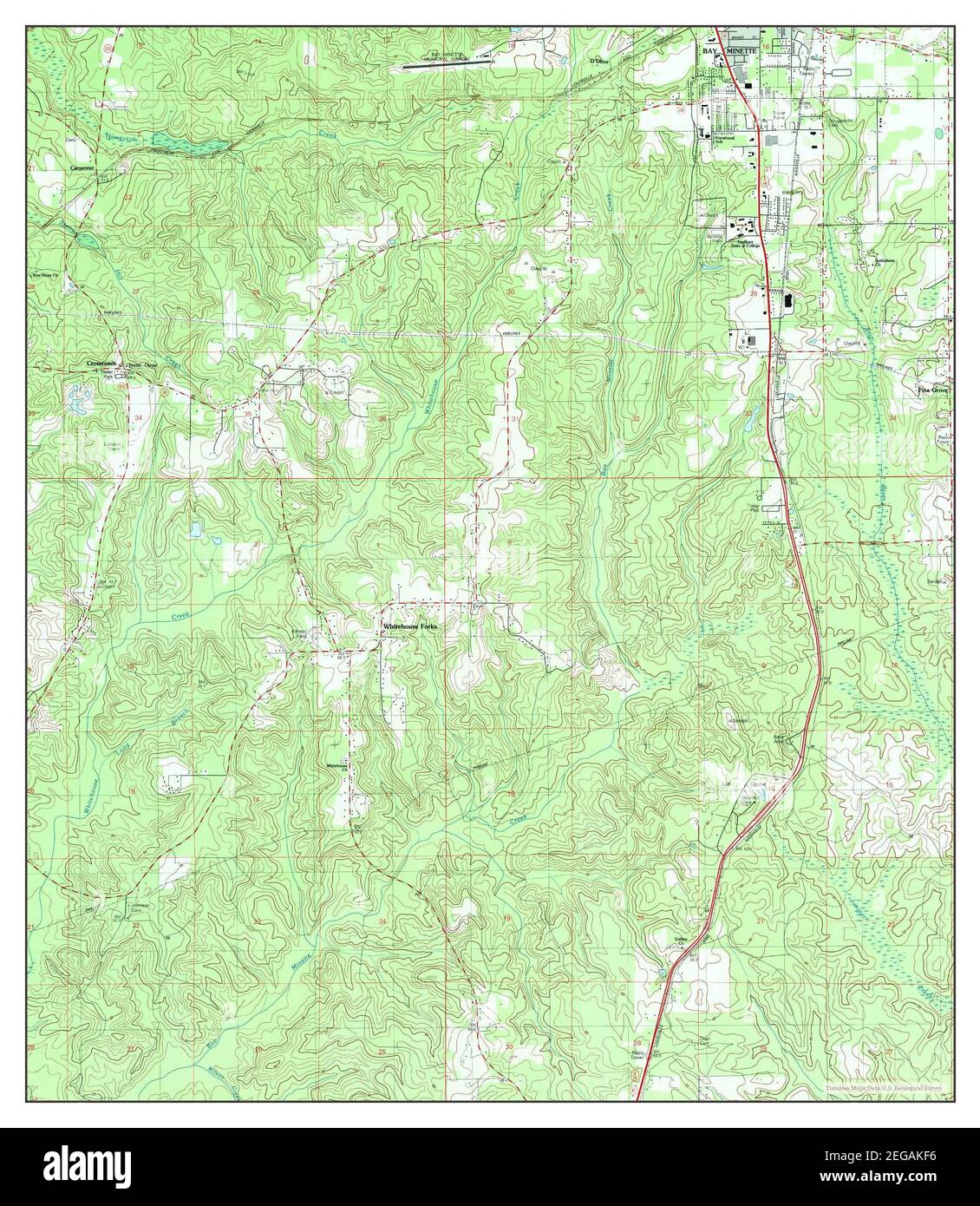 Map of bay minette Cut Out Stock Images & Pictures - Alamy