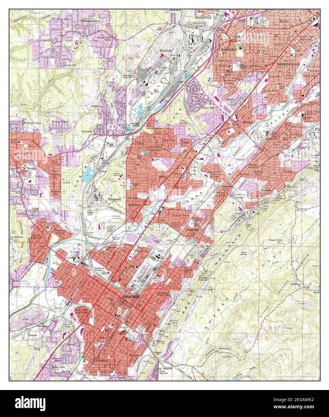 Bessemer, Alabama, map 1959, 1:24000, United States of America by ...