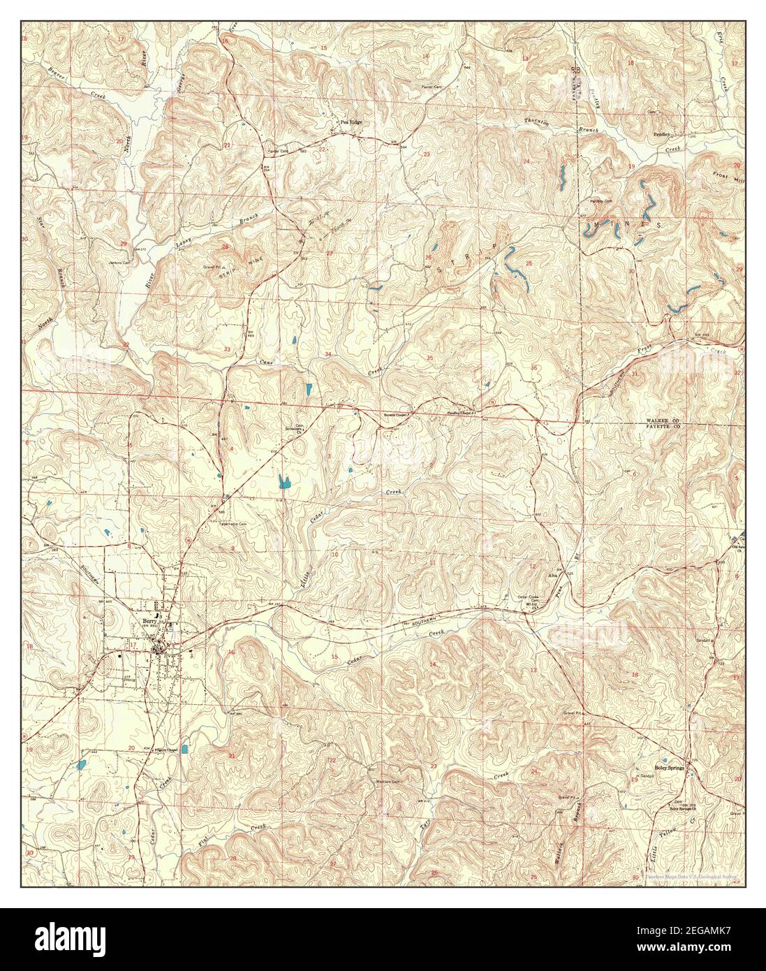 Berry, Alabama, map 1967, 1:24000, United States of America by Timeless ...