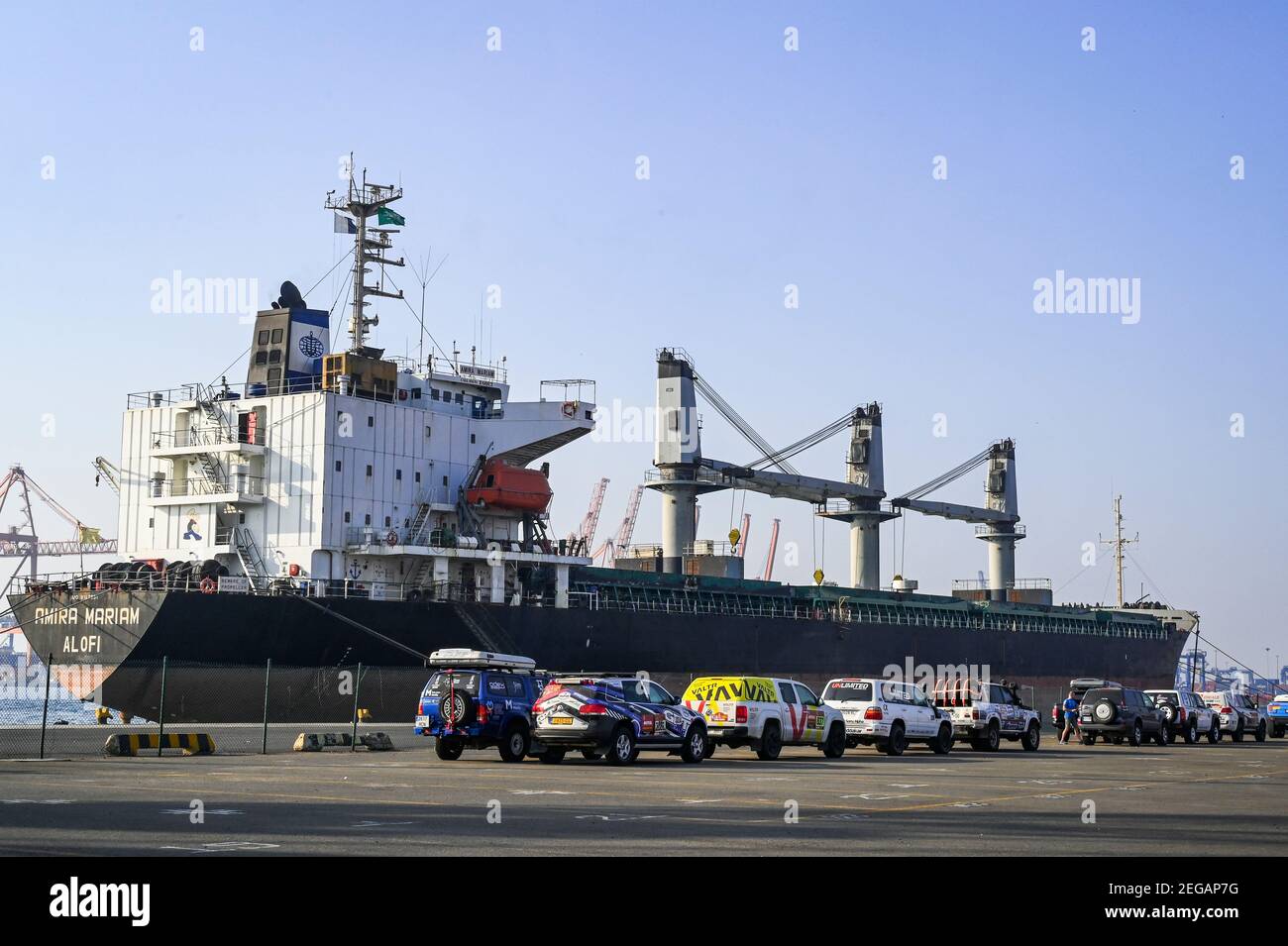 Atmosphere in Jeddah harbor during the Dakar 2021's Administrative and ...