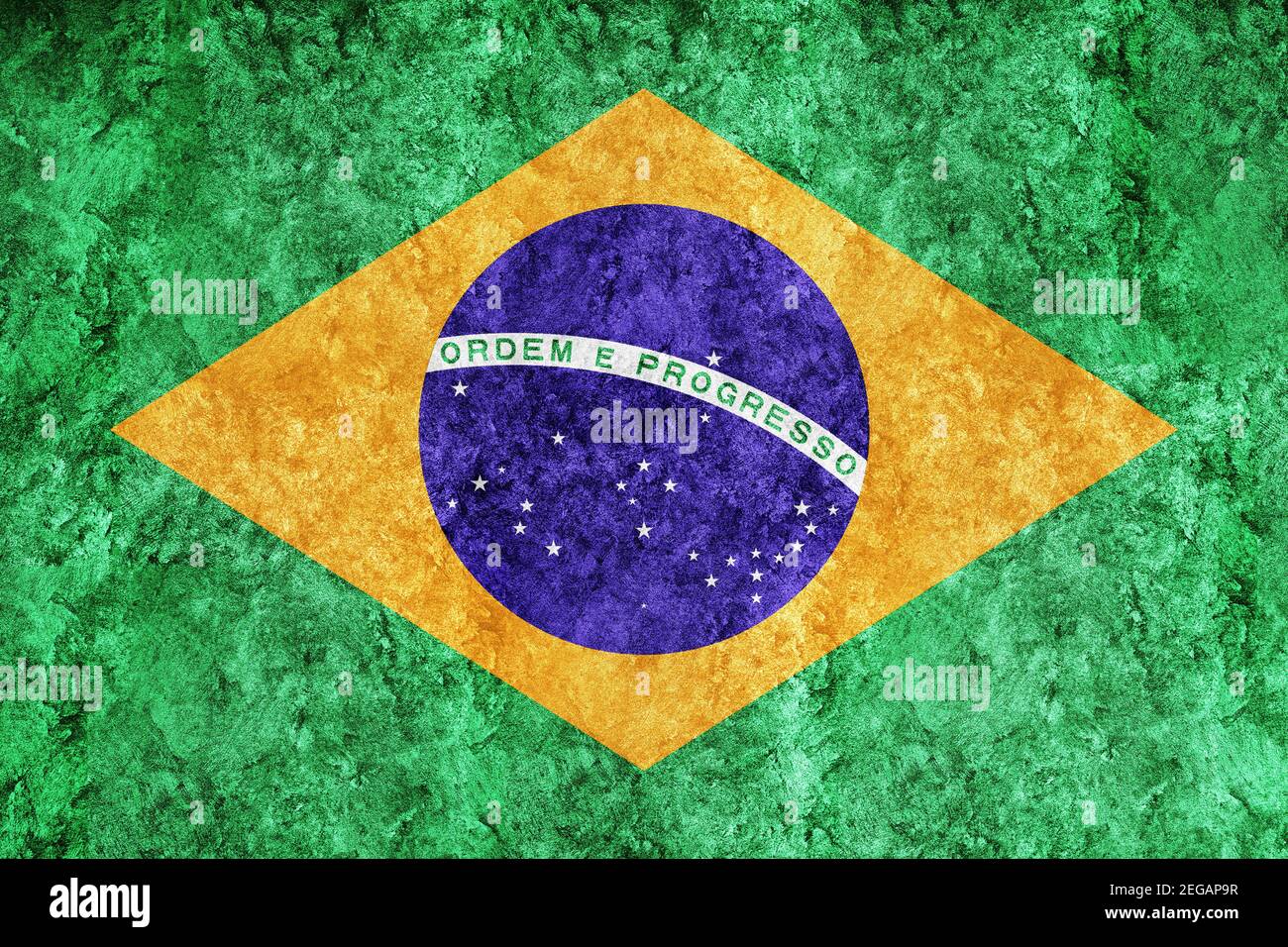 Brazil Metallic flag, Textured flag, grunge flag Stock Photo - Alamy