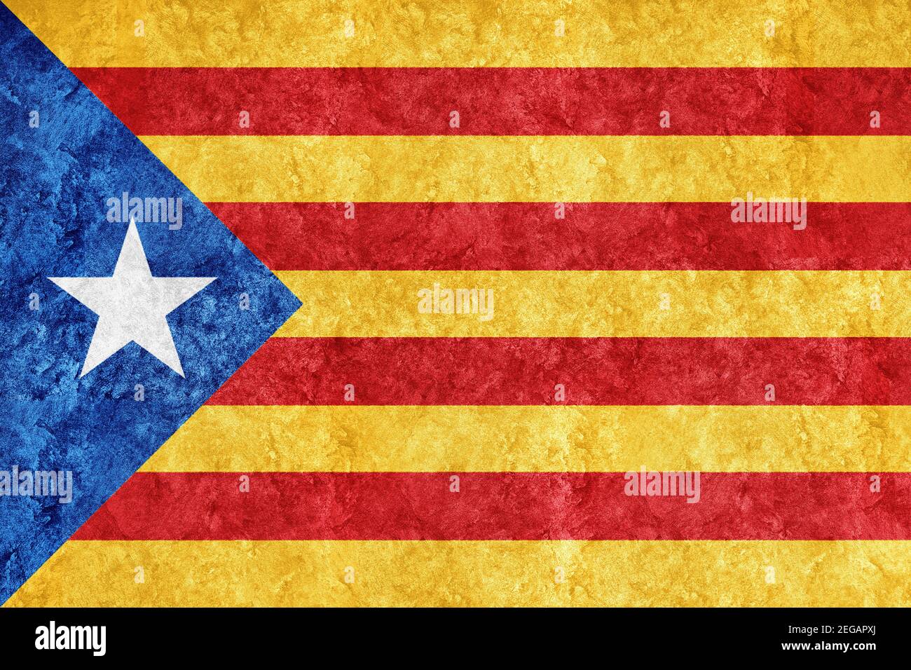 Catalonia Metallic flag, Textured flag, grunge flag Stock Photo - Alamy