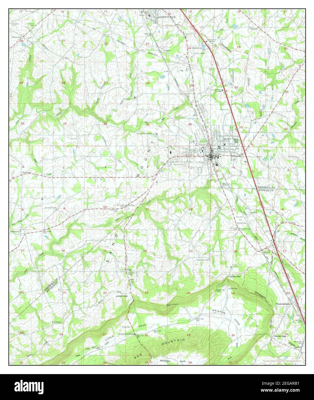 Map of boaz hi-res stock photography and images - Alamy