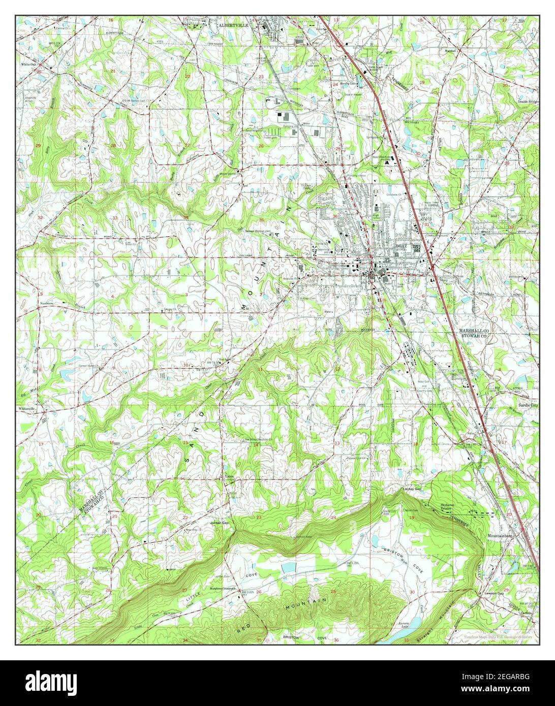 Map of boaz hi-res stock photography and images - Alamy