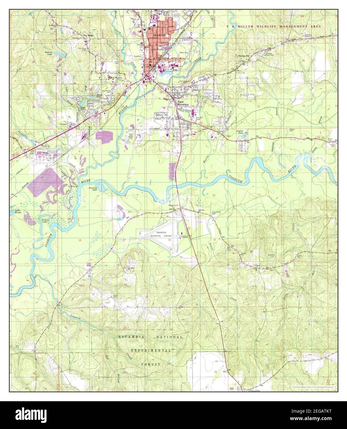 Brewton alabama map hi-res stock photography and images - Alamy