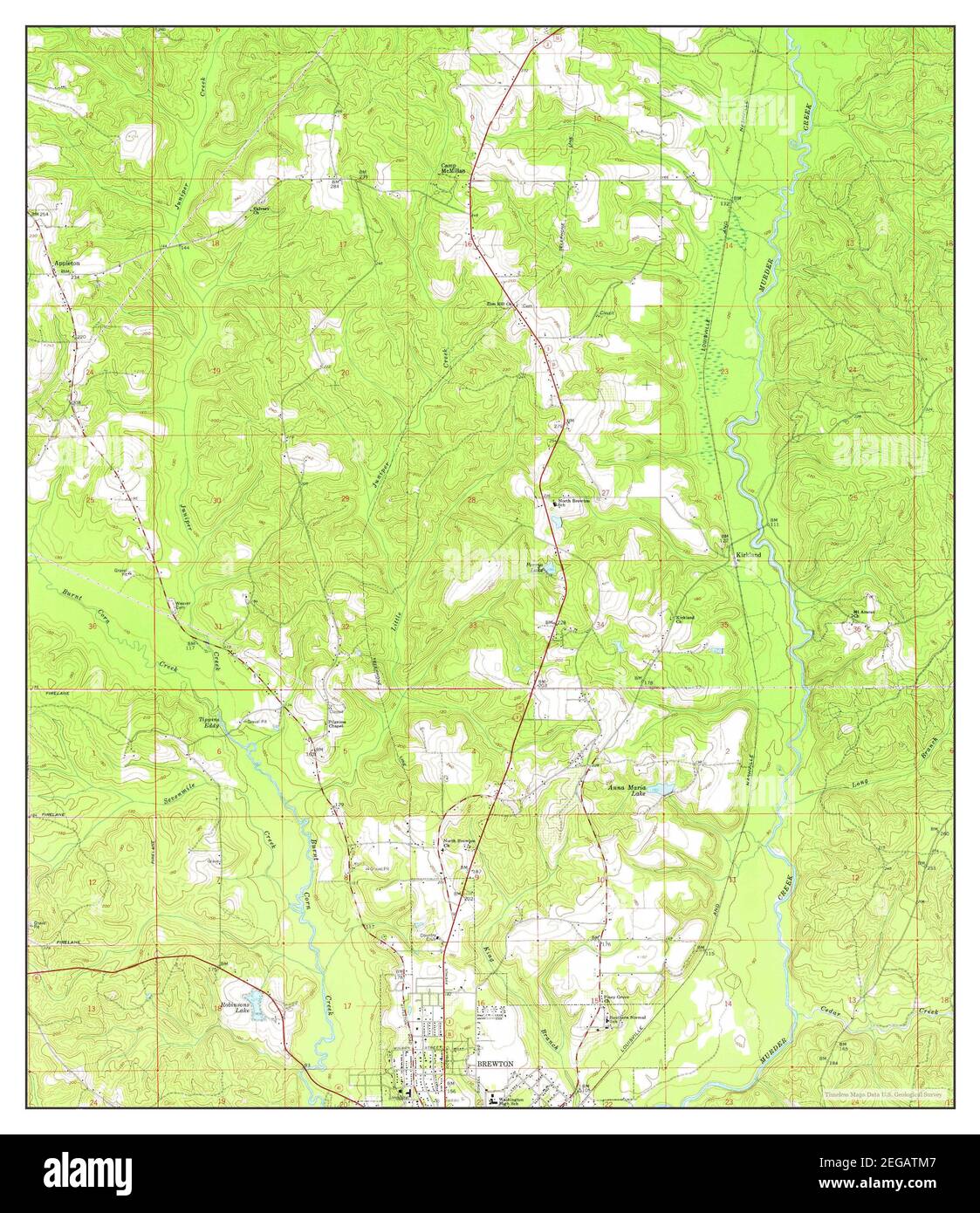 Brewton alabama map Cut Out Stock Images & Pictures - Alamy