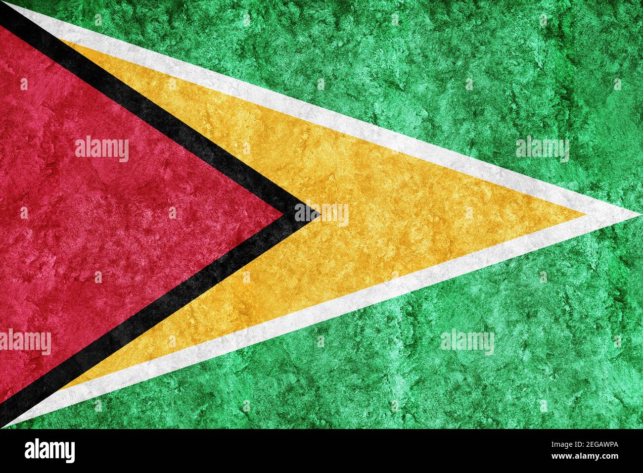 Guyana Metallic flag, Textured flag, grunge flag Stock Photo - Alamy
