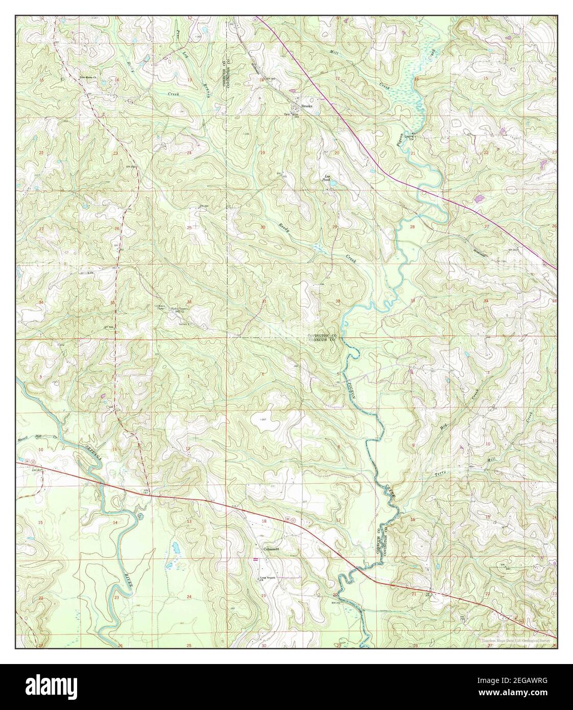 Brooks, Alabama, map 1971, 1:24000, United States of America by ...
