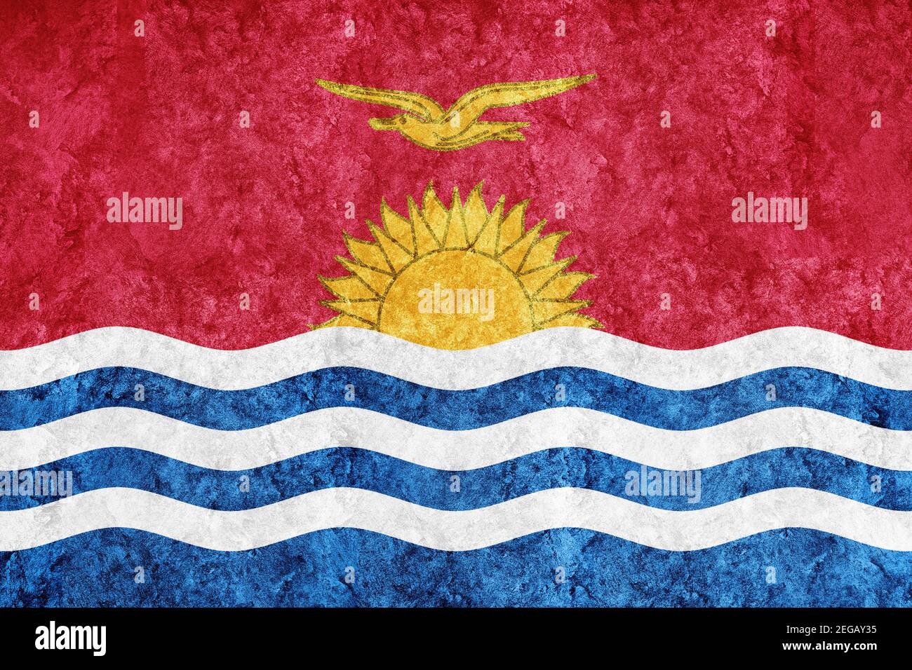 Kiribati Metallic flag, Textured flag, grunge flag Stock Photo - Alamy