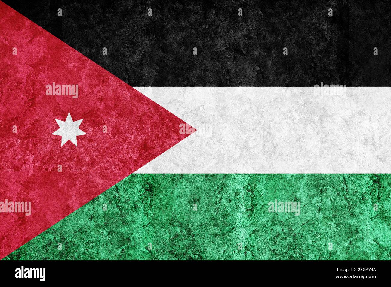 Jordan Metallic flag, Textured flag, grunge flag Stock Photo - Alamy