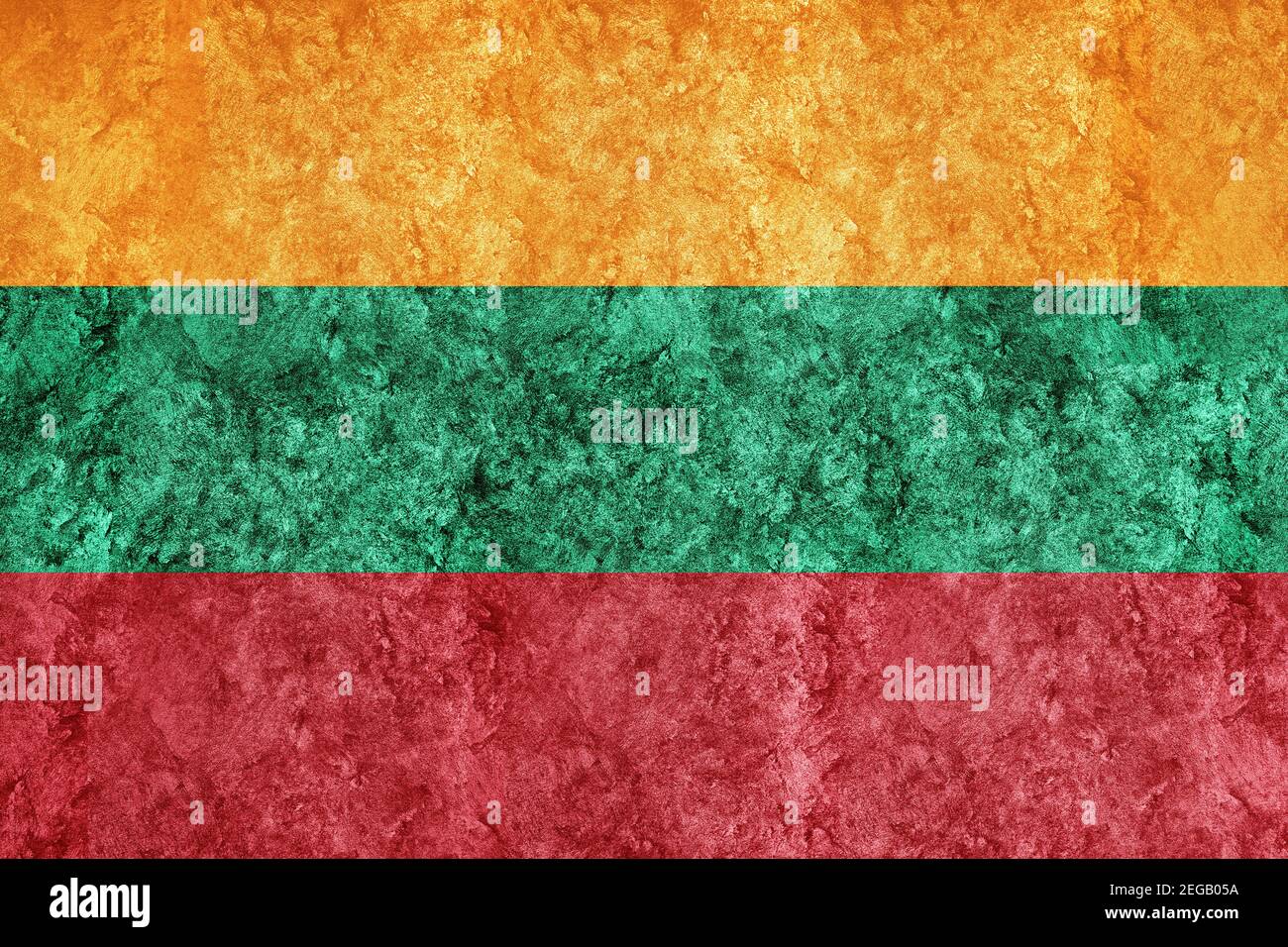 Lithuania Metallic flag, Textured flag, grunge flag Stock Photo - Alamy