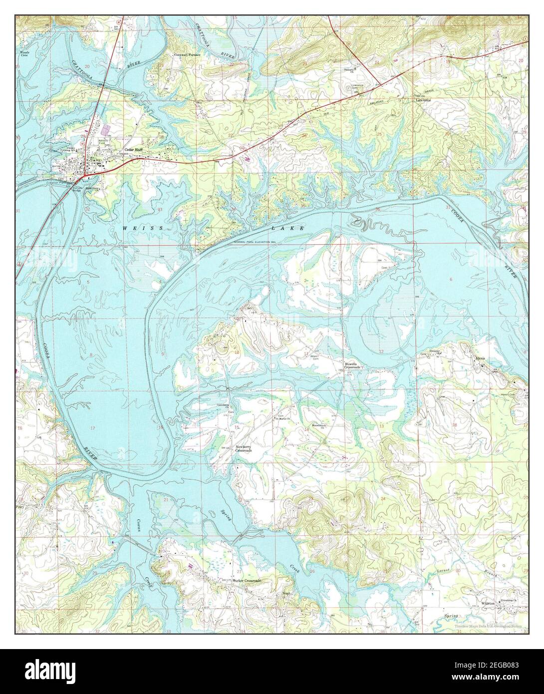 Map of cedar bluff hi-res stock photography and images - Alamy