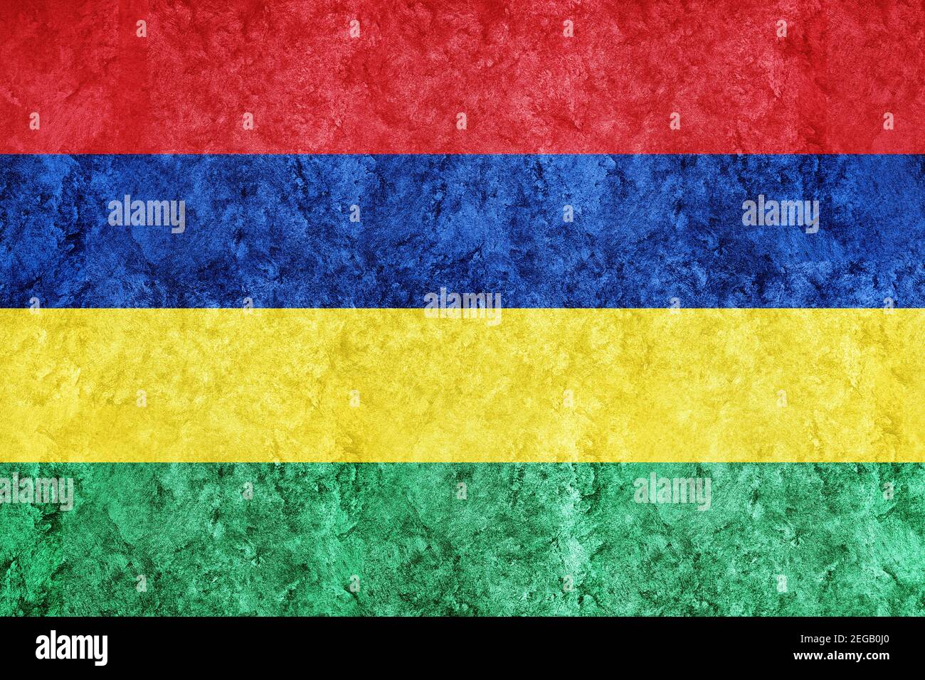 Mauritius Metallic flag, Textured flag, grunge flag Stock Photo - Alamy