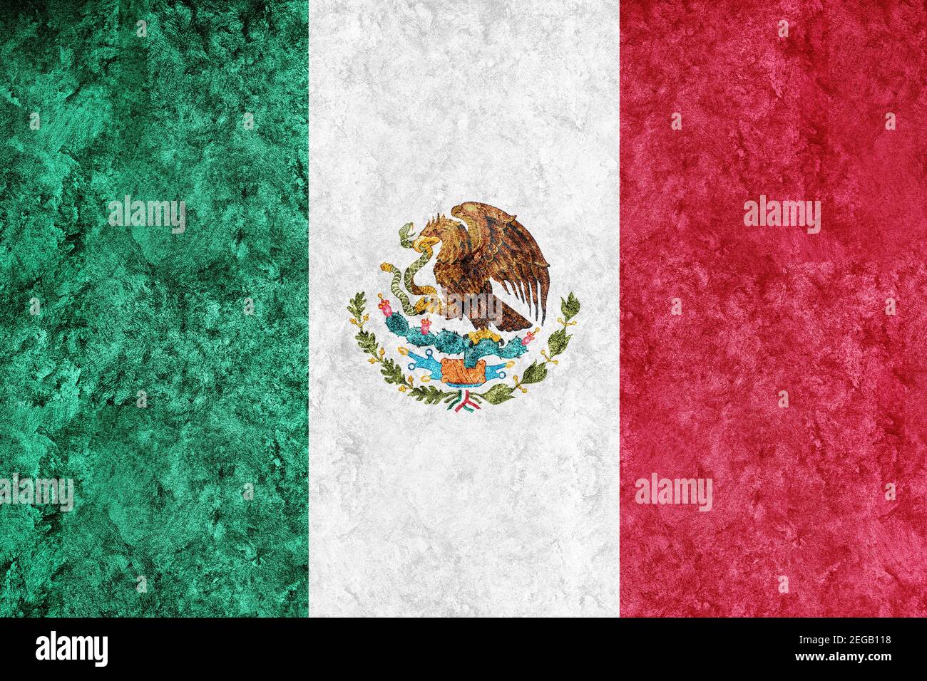 Mexico Metallic flag, Textured flag, grunge flag Stock Photo - Alamy