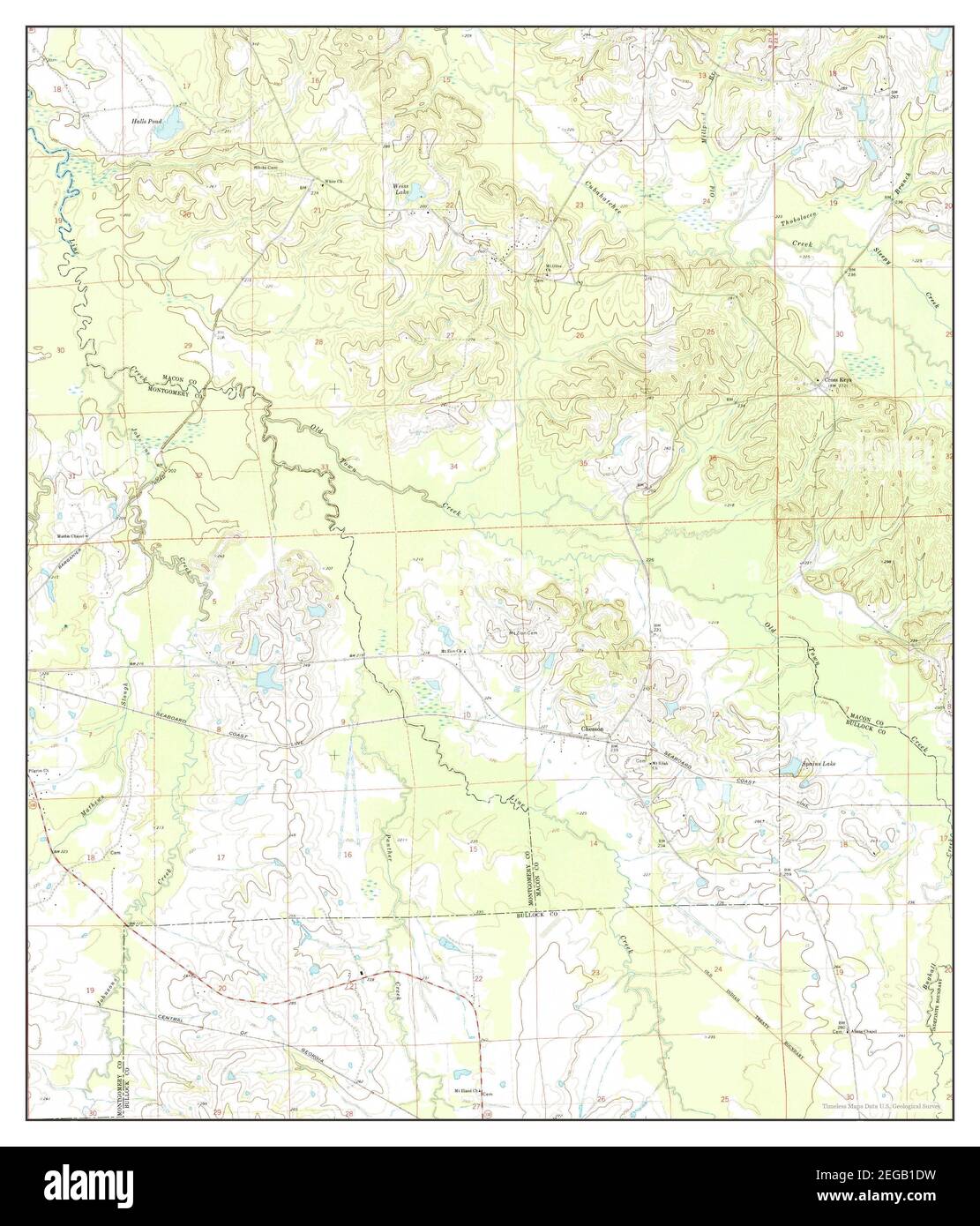 Chesson, Alabama, map 1971, 1:24000, United States of America by ...