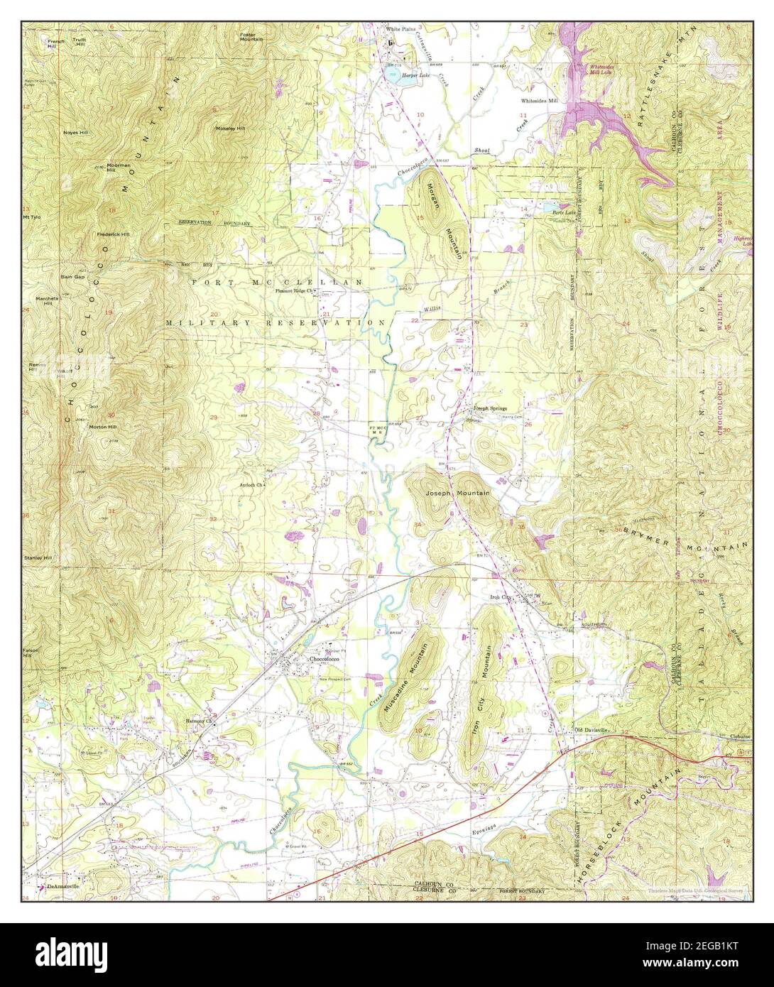 Choccolocco, Alabama, map 1954, 1:24000, United States of America by ...