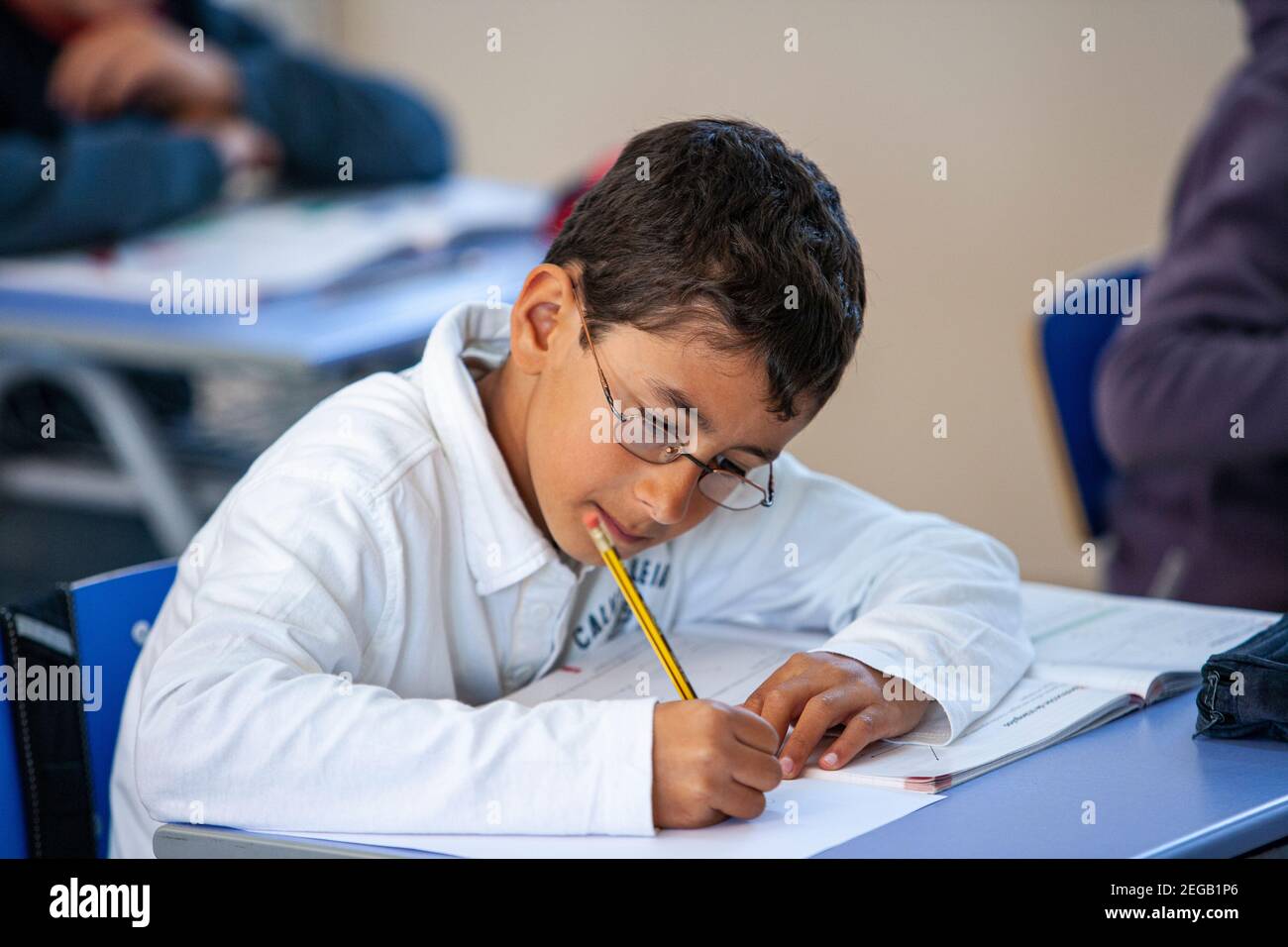 12 Year Old School Desk Writing High Resolution Stock Photography and ...
