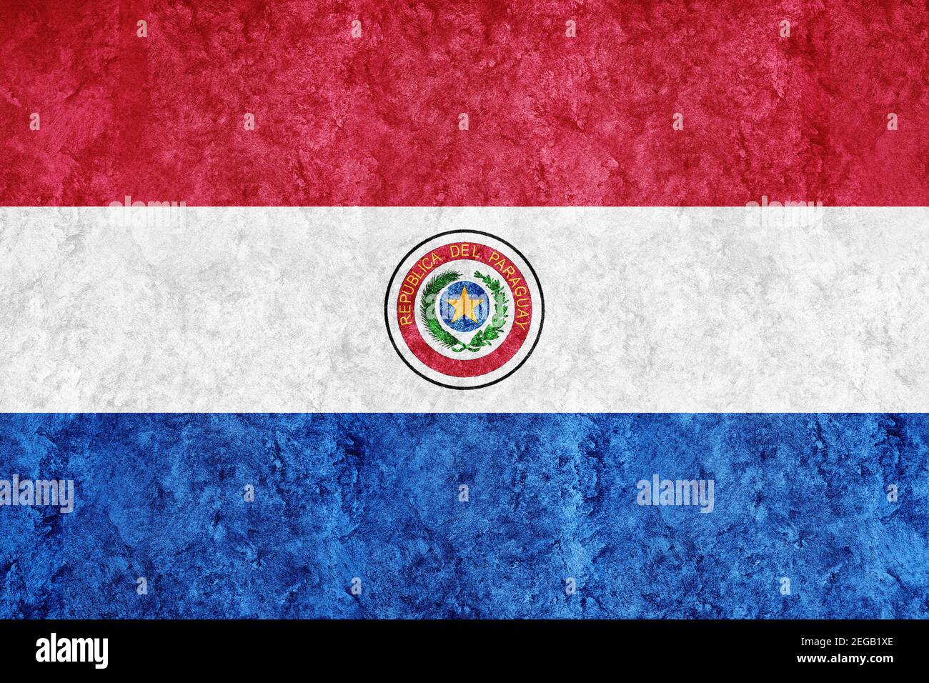 Paraguay Metallic flag, Textured flag, grunge flag Stock Photo - Alamy
